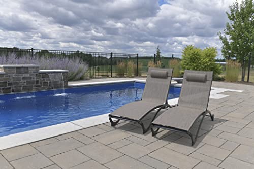Vivere GLEL2-GR Loungers, Granite