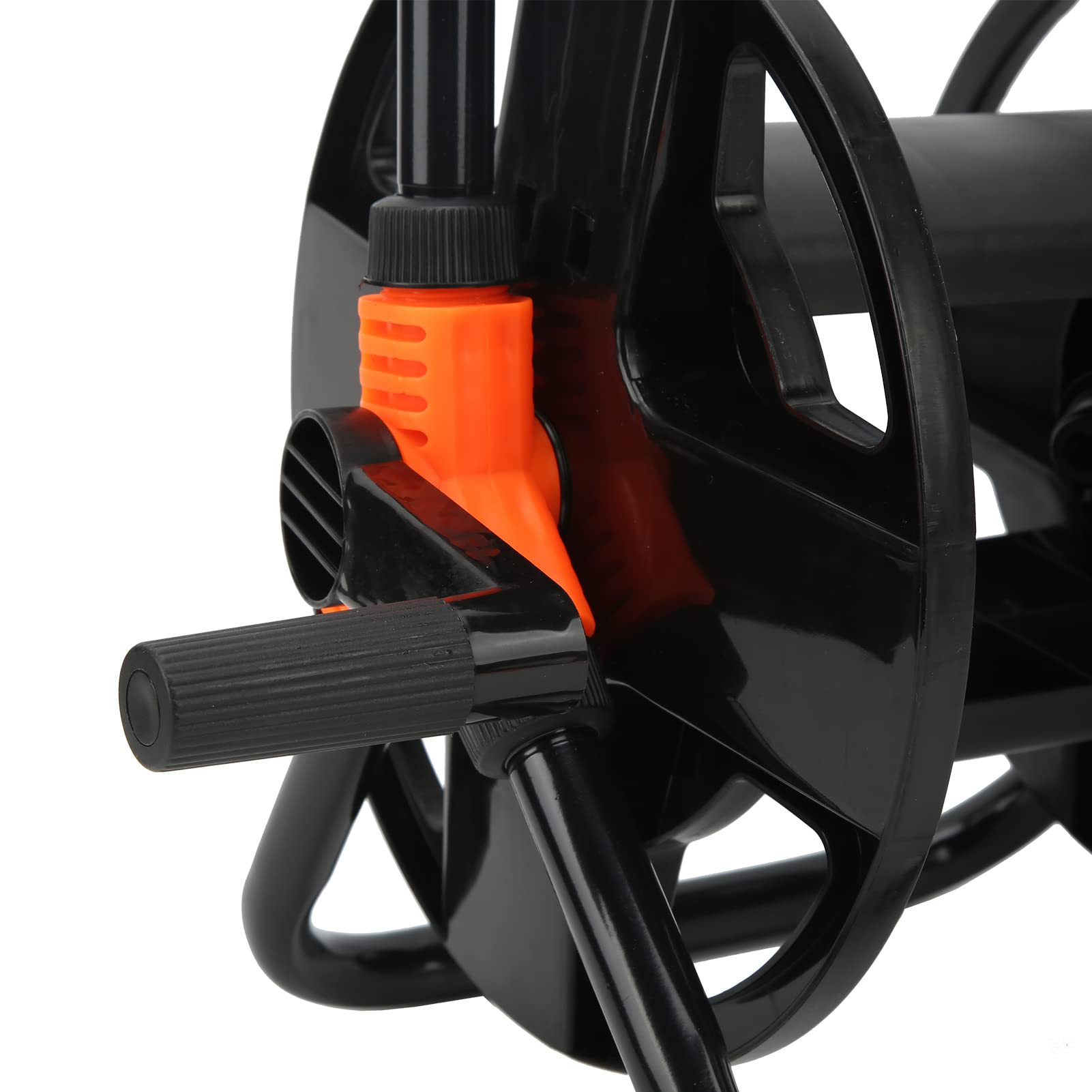 Qinlorgo Portable Hose Reel, Rope Hose Storage Stand, Water Hose Holder, Storage Rack, Abs Single Arm Tool for Garden Watering, Car Washing, Fire Fighting