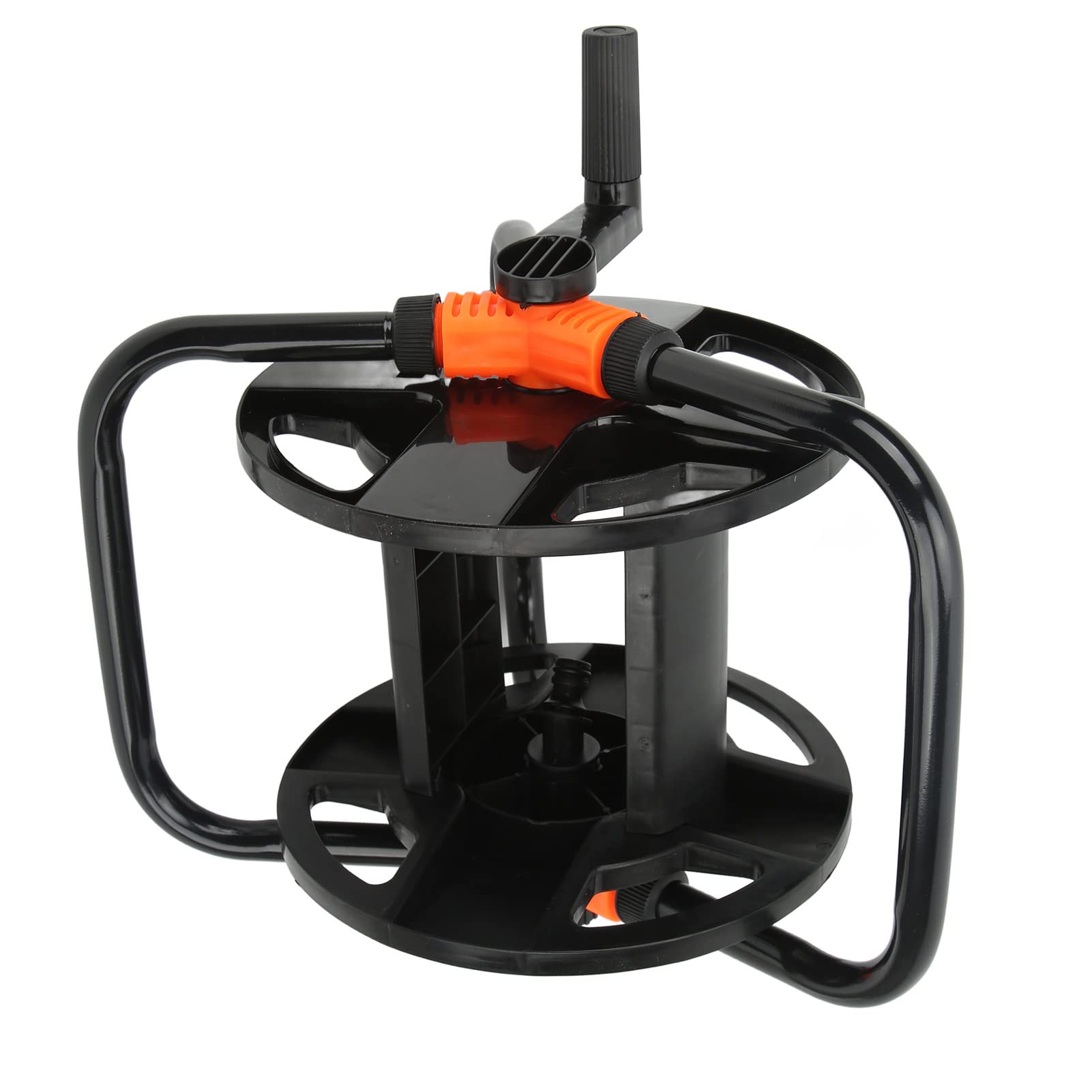 Qinlorgo Portable Hose Reel, Rope Hose Storage Stand, Water Hose Holder, Storage Rack, Abs Single Arm Tool for Garden Watering, Car Washing, Fire Fighting