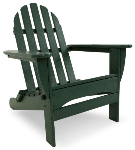 POLYWOOD AD5030GR Classic Folding Adirondack Chair, 38.5" x 31.25" x 33.5", Green