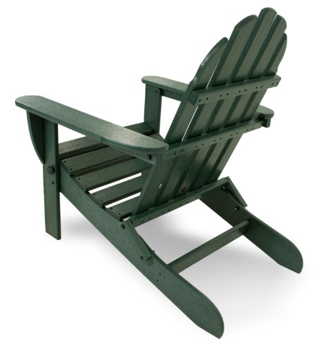 POLYWOOD AD5030GR Classic Folding Adirondack Chair, 38.5" x 31.25" x 33.5", Green