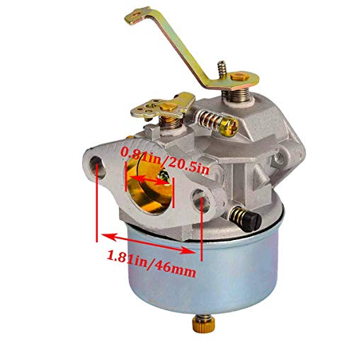 632230 632272 Carburetor Replacement for Troy Bilt Chipper Vac 47279 47261 65582V Deere 624D Tiller Tecumseh H30 H50 H60 HH60 HH70 Snowblower with 30727 Air Filter