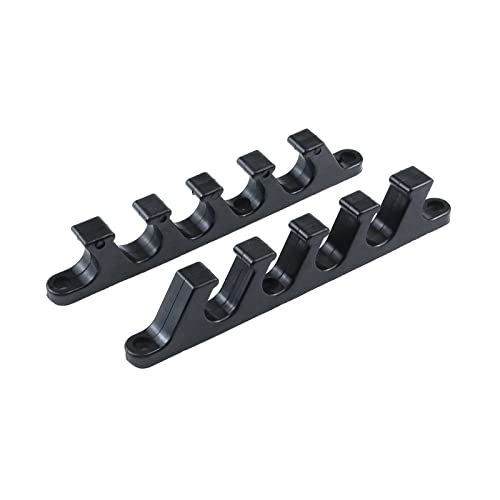Meprotal 4pcs Adjustment Brackets for Patio Outdoor Lawn Yard Furniture or Chaise Lounges Replacement Position Adjuster Recliner Brace (5 Position - Black)