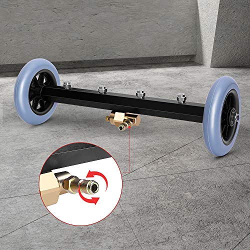 LOVHO Dual-Purpose Pressure Washer Undercarriage Cleaner 4000 PSI Under Carriage Power Washer, Under Car Wash Water Broom with 3 Extension Wands