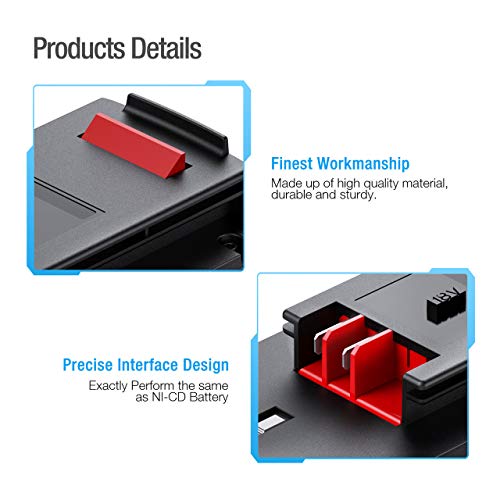 Powerextra 2Pack 6.0Ah 18 Volt Replacement Battery for Black&Decker 18V A1718 A18NH HPB18 HPB18-OPE