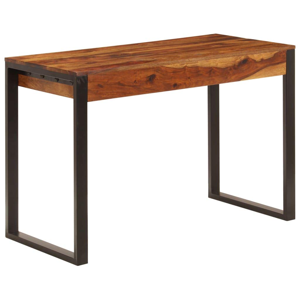MSLAONXC Desk,Secretary Desk,Console Desk,Antique-Style,Vanity Desk,Computer Desk,Study Table,for Home, Office,Learning,Gaming,Working,Bedroom,43.3"x21.7"x30.7" Solid Sheesham Wood and Steel