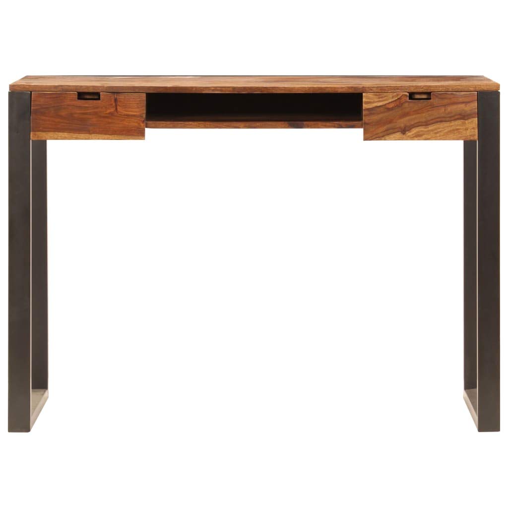 MSLAONXC Desk,Secretary Desk,Console Desk,Antique-Style,Vanity Desk,Computer Desk,Study Table,for Home, Office,Learning,Gaming,Working,Bedroom,43.3"x21.7"x30.7" Solid Sheesham Wood and Steel
