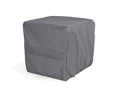 Covermates Square Patio Accent Table Cover - Water-Resistant Polyester, Mesh Ventilation, Patio Table Covers-Charcoal