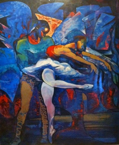 Back to listings William Tolliver, pas de deux, Estate Signed, black art, ballet, Serigraph on paper