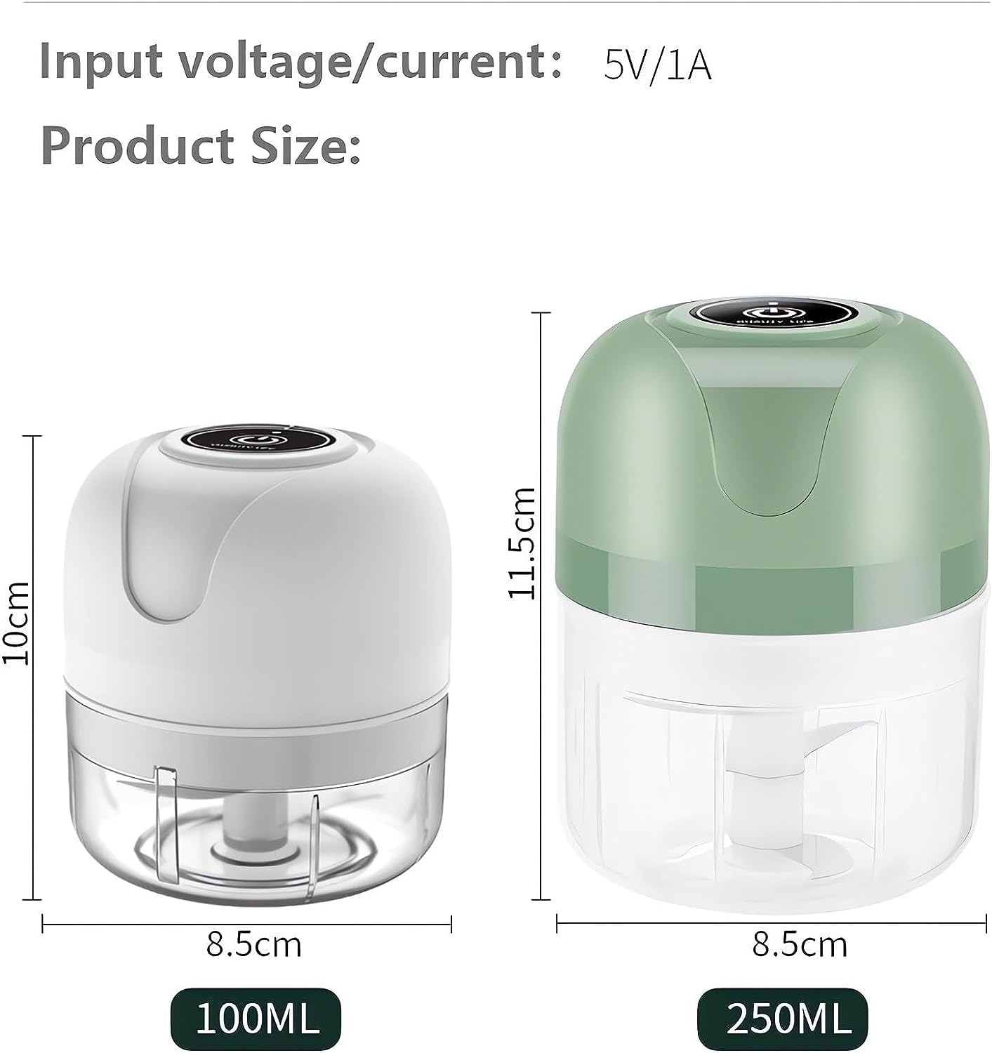 USB Rechargebale Electric Garlic Grinder - Mini Portable Wireless Food & Nut Chopper for all Nuts Electric, Small Chopper Blender Food Processor, Electric Onion Meat Nut Chopper Vegetable Cutter
