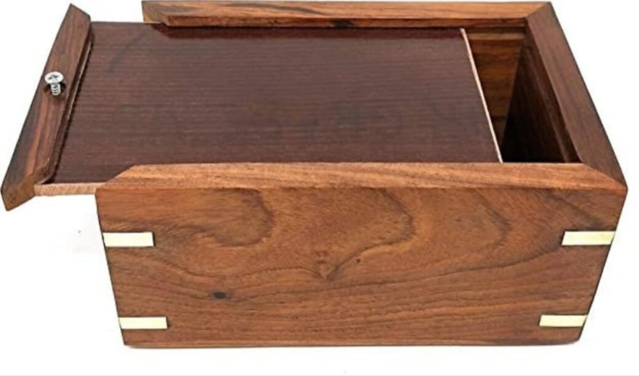 PERSONALIZED Engraved URN BOX | Handcrafted Rosewood Pet Urn for Dog Ashes | Urn Box for Pet Ashes | Brass Paw Urn Box for your loved ones (Urn Box)