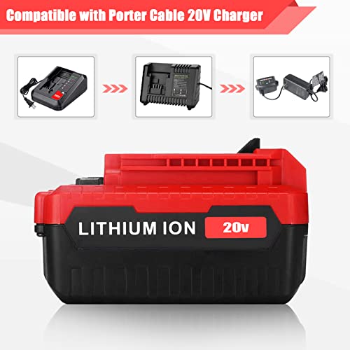 VINIDA Upgraded 2 Packs PCC685L 6.0Ah 20V Replacement for Porter Cable 20V Battery Compatible with Porter Cable 20V Max Batteries PCC680L PCC682L PCCK602L2 PCC600 PCC640 Cordless Power Tools Battery