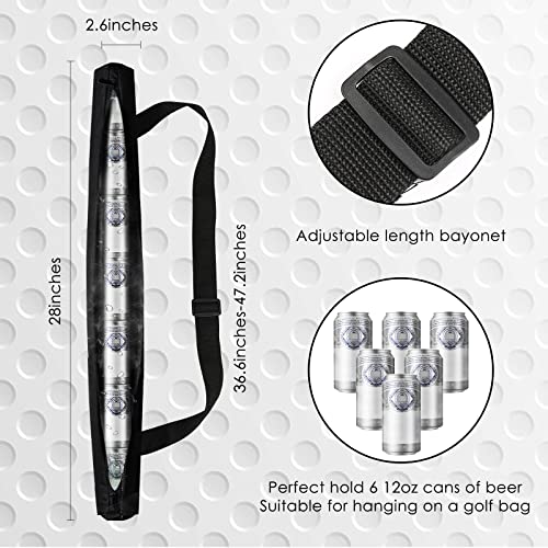 2Pcs Insulated Golf Bag Cooler, 6 -Cans Insulated Golf Beer Sleeve for Cans ,Stores Up to 6 Cans in Your Golf Bag,Golf Cooler Bag Keeps Canned Beverages Cold -Fits in Most Golf Bags Styles & Types