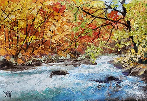 SOLD Smoky Mountain Autumn, Landscape by Internationally Renowned Painter Yary Dluhos