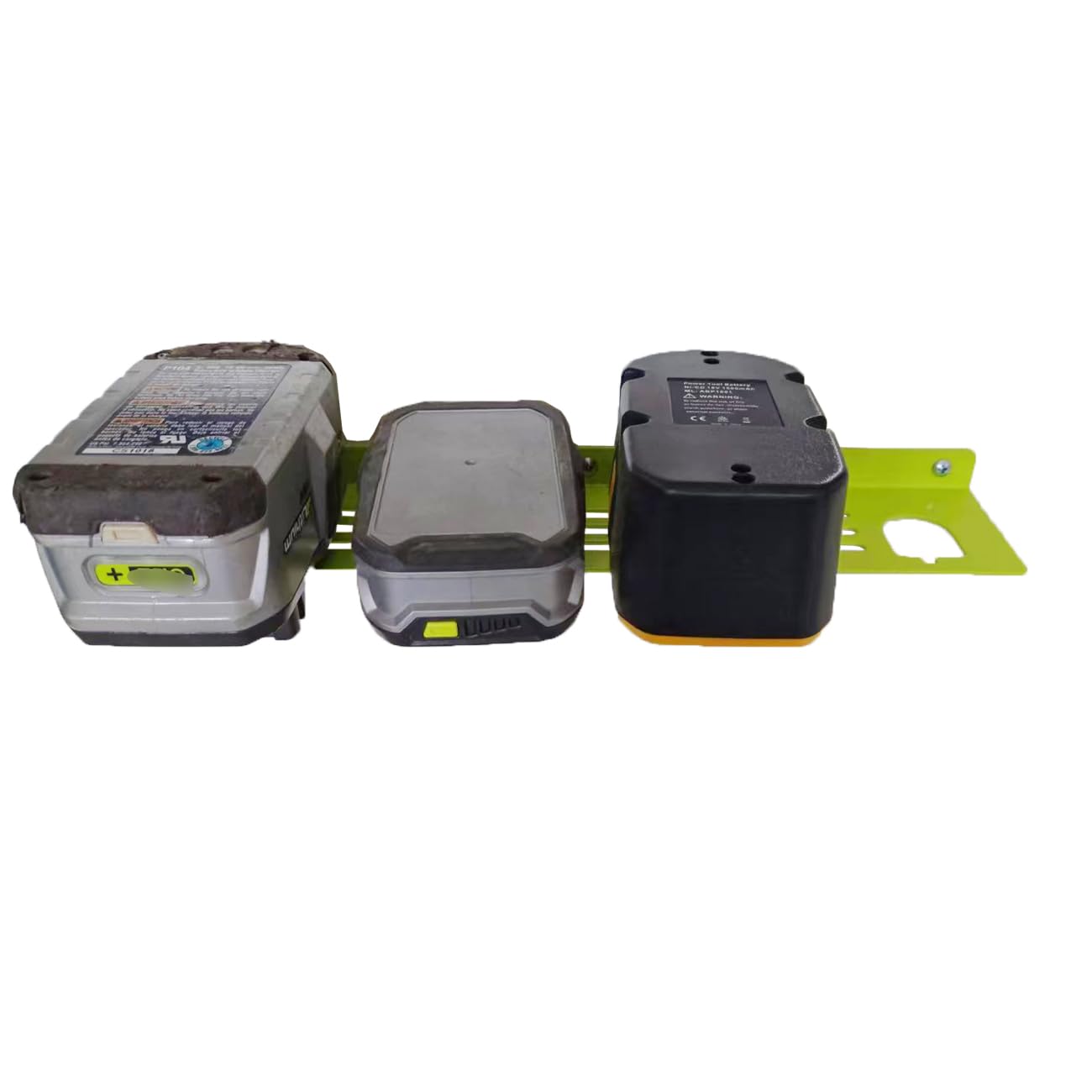 WOLGNKI Metal Battery Organizer Mount Holder fit for RYOBI 18V Battery (2pcs)