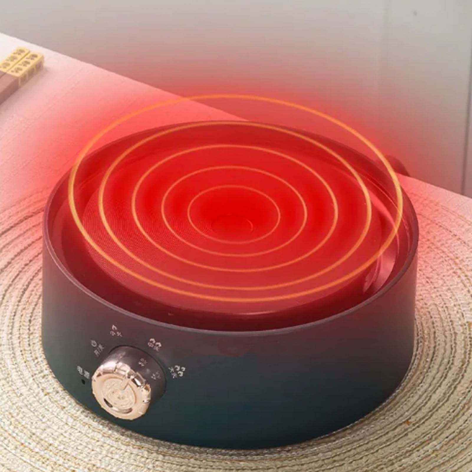 Electric Mini Stove,Small Hot Plate,360 Degree Vertical Heating Portable Countertop Hot Plate for Home Coffee Tea Water Heater,Small Hot Plate Mini Hot Plate Kitchen Cooktop Electric Heater 220V