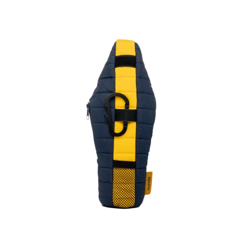 Puffin - The OG Beverage Sleeping Bag - Insulated Beer Cooler, Blue & Gold