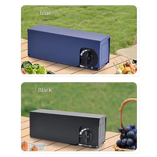 Folding Camping Cassette Stove Portable Camp Gases Burner Butane Stove 2400W with Electronic Ignition for Outdoor Cooking Picnic (Color : Black)
