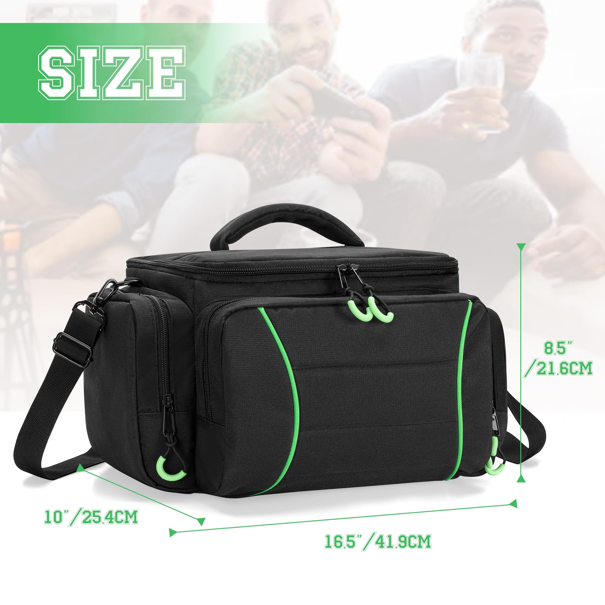 PGmoon Game Console Carrying Case Compatible with Xbox Series X, Portable Carry Bag with Enough Storage Rooms for Controllers, Discs, Cables, and More. (Patent Design)