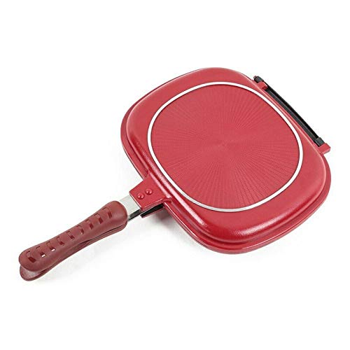 ZHYHSM-111 32cm Double Side Grill Fry Pan Cookware Stainless Steel Double Face Pans Durable Pancake Pan Cookware Kitchen Pot