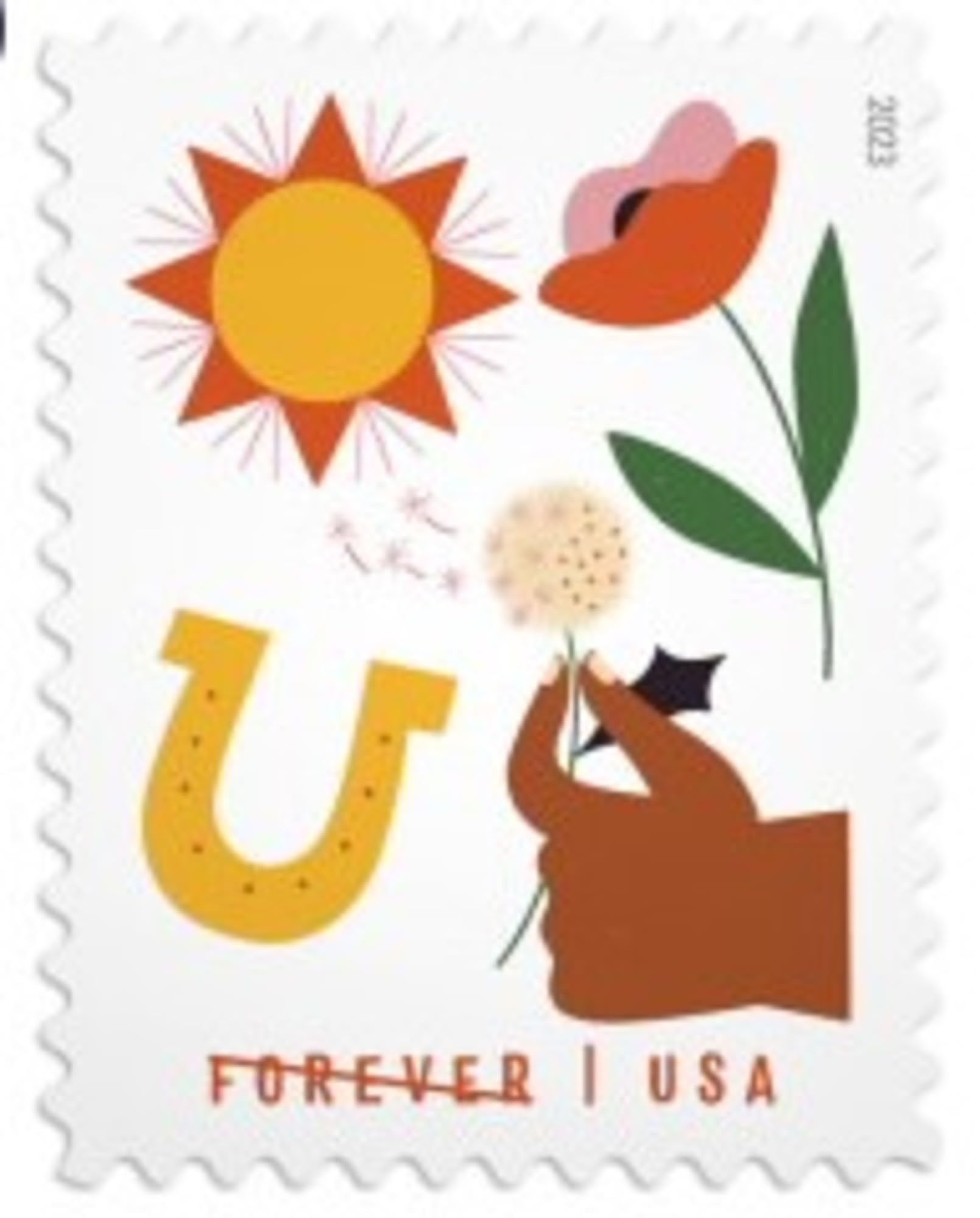 Thinking of You (2 Sheets of 20) First-Class Mail Forever Postage Stamps 2023 Scott 5803-5807