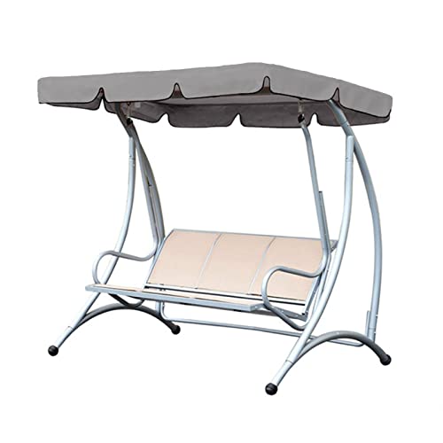 Swing Canopy Replacement, 3 Seater Patio Swing Cover Waterproof Replaceable Swing Canopy,Swing Ceiling Replacement Cover,210D Silver-Coated Oxford Fabric