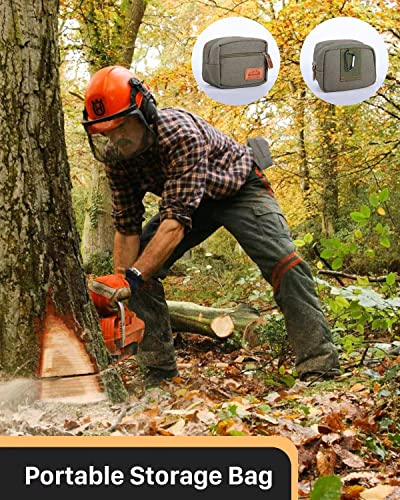 totile Chainsaw Sharpener, Hand-Cranked Chainsaw Sharpening Jig with Tungsten Steel Sharpening Burr and Carry Bag, Perfect Sharpening Kit for 8-22 inches Kinds of Chain Saws and Electric Saws