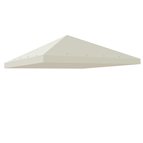 Yescom 117"x117" Canopy Top Replacement Y0049707 White for Smaller 10'x10' Single-Tier Gazebo Cover Patio Garden Outdoor