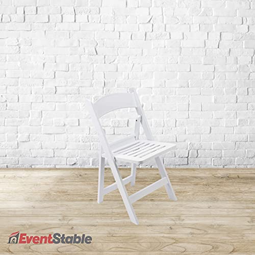 EventStable Titan PRO Resin Folding Chair - Indoor/Outdoor Lightweight Folding Chair - Slatted seat Folding Chair for Weddings Parties Events - 100 Pack