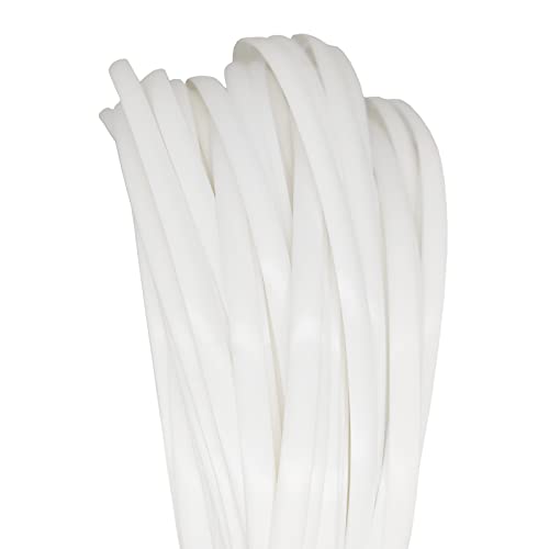 RNY Plastic Rattan Synthetic Wicker Repair Material for Knit and Chair Table Basket (White, 45), 45 ft