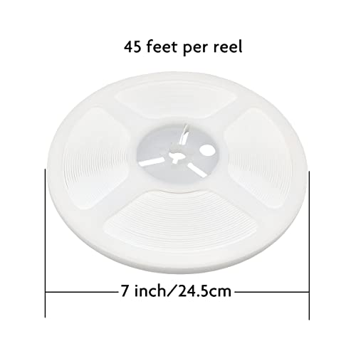 RNY Plastic Rattan Synthetic Wicker Repair Material for Knit and Chair Table Basket (White, 45), 45 ft