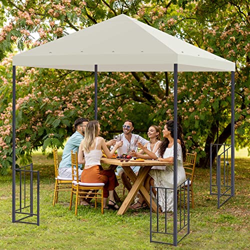 Yescom 117"x117" Canopy Top Replacement Y0049707 White for Smaller 10'x10' Single-Tier Gazebo Cover Patio Garden Outdoor