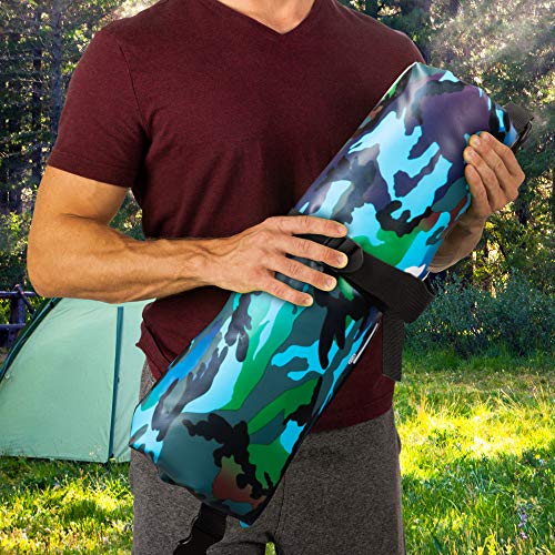 PERMIAN Portable Cooler Bag Roll Top, Camouflage, Insulated, 15L Foldable, Waterproof Dry Bag for Boating/Fishing, Cooler Backpack for Camping/Hiking, Leakproof, Floating Cooler for Kayaking - Camo
