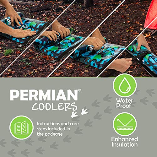 PERMIAN Portable Cooler Bag Roll Top, Camouflage, Insulated, 15L Foldable, Waterproof Dry Bag for Boating/Fishing, Cooler Backpack for Camping/Hiking, Leakproof, Floating Cooler for Kayaking - Camo