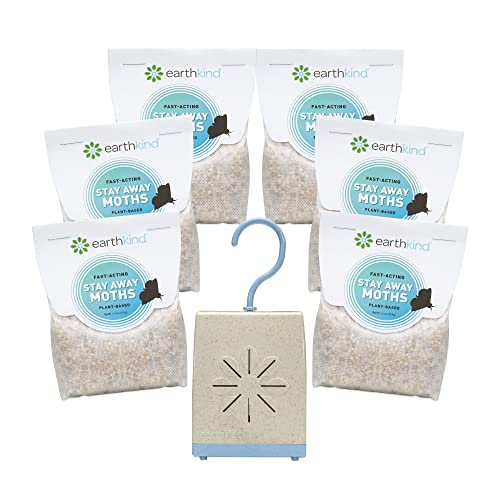 Stay Away Moths Deterrent Pest Control Scent Pouches - All Natural, Environmentally Friendly, No Mess (6-Pack + Extended Release Pouch Pod)