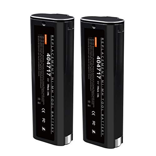 Upgraded 4000mAh 2 Packs 6V Ni-MH Replacement Battery for Paslode 404717 Battery Compatible for Paslode B20544E BCPAS-404717 404400 900400 900420 900600 901000 902000 B20720 CF-325 IM200 F18 IM250