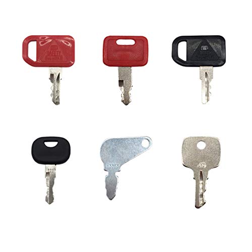 6 Keys Ignition Key Set Construction Equipment Key Set for John Deere Models