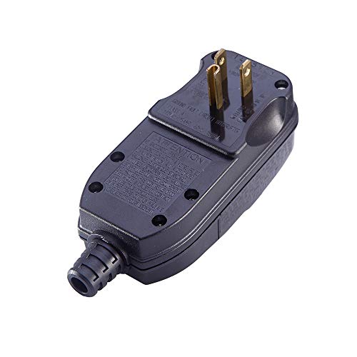GFCI Replacement Plug for Pressure Washer Pool Pump 15Amp 3 Prong Circuit Breaker Outdoor Waterproof Auto-reset 120V