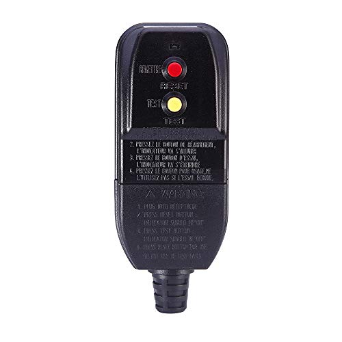 GFCI Replacement Plug for Pressure Washer Pool Pump 15Amp 3 Prong Circuit Breaker Outdoor Waterproof Auto-reset 120V