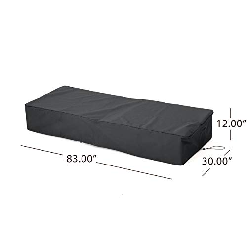 Christopher Knight Home Charlene Outdoor Waterproof Chaise Lounge Cover, Gray