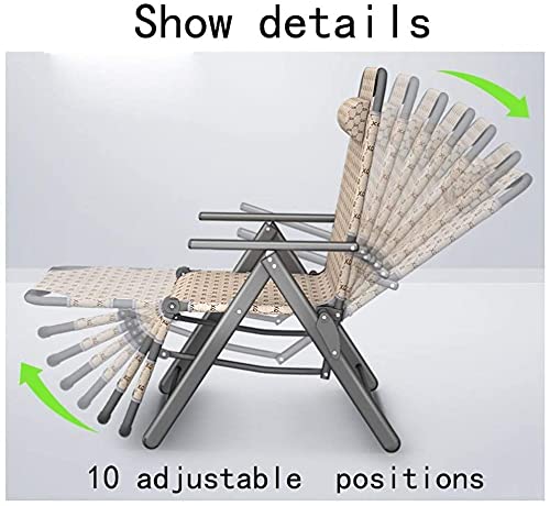 ガードレール Recliners Folding Portable Ultralight Single Garden Loungers Recliners 10 Positions Adjustable Sun Lounger Chair