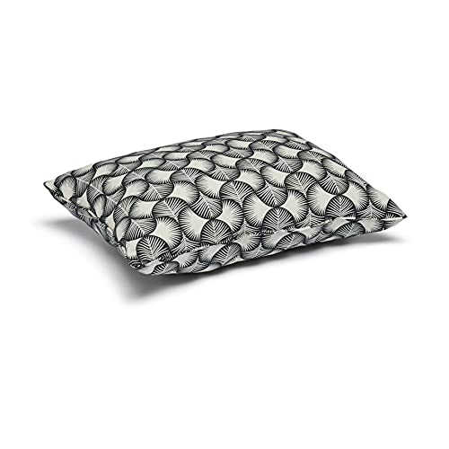 Amazon Basics Deep Seat Outdoor Patio Seat and Back Cushion Set 25 x 25 x 5 inches and 28 x 22 x 5 Inches, Black Fan Leaf