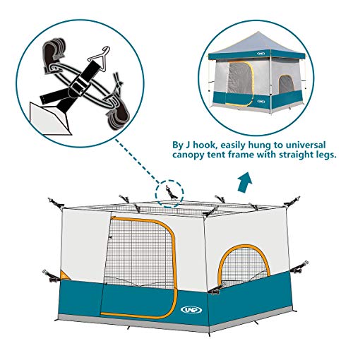 UNP Camping Cube | Canopy Inner Tent for 10' x 10' ft Pop Up Canopy Tent Fully Vented Roof Easy Set Up Enclosed Canopy(Canopy/SHELTER NOT Included)