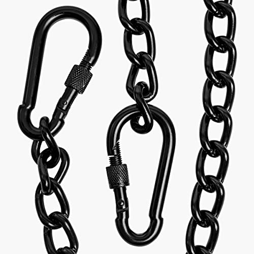 Velomill Hanging Chair Chain, Punching Bag Chain with Two Carabiners 2 Pack