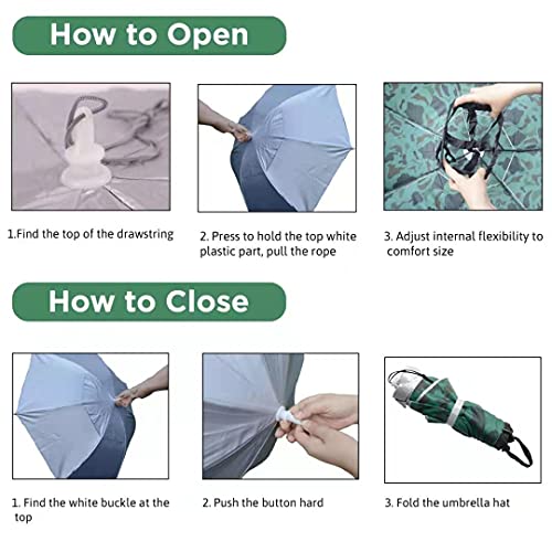 Mifashion Umbrella hat for Golf(Silver-Camouflage), Large