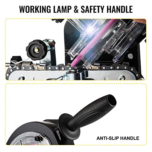 Mophorn Chainsaw Sharpener 230W, Professional Multi-Angle Adjustable Chain Grinder 3000RPM, Electric Chainsaw Blade Sharpener for 1/4" to 2/5" Chains