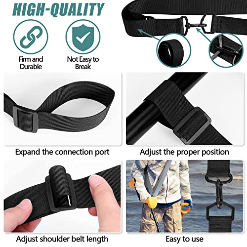 Tondiamo 2 Pack Metal Detector Sling Metal Detector Shoulder Strap Adjustable for Metal Detector Detecting Gold, Coin, Treasure Hunting
