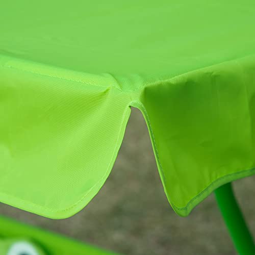 Outsunny Porch Swing for Kids with Adjustable Canopy to Block Sun at Angles, Kids Swing Chair with Seatbelts, Frog Gift for Kids, Tree Bark Brown, for Ages 3-6, Green