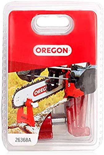 Oregon Filing Vise - Pocket Stump Vise for Filing Chainsaw Chains in the Field, Saw Vise for Secure Filing Set-up on any Tree Stump, Essential Chainsaw Accessories (26368A),Red