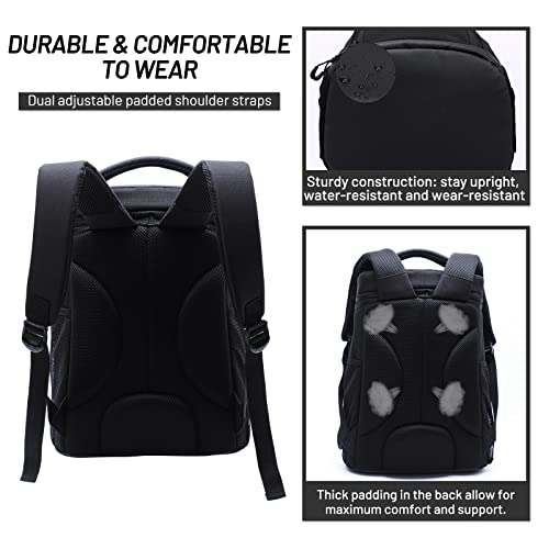 MIER Small Cooler Backpack Insulated Leakproof Lunch Box Backpack for Men Women to Beach, Picnic, Travel, Hiking, Camping, Work, 20 Cans, Black